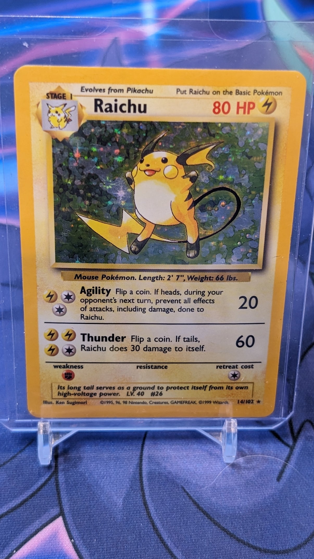 Raichu Base Set Holo MP – ThePokeNest